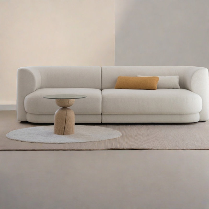 Axis Living Modern Cream Style Fabric Sofa Wayfair